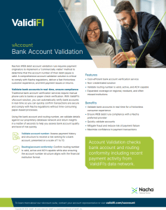 Account Validation Solutions | Brought To You By ValidiFI