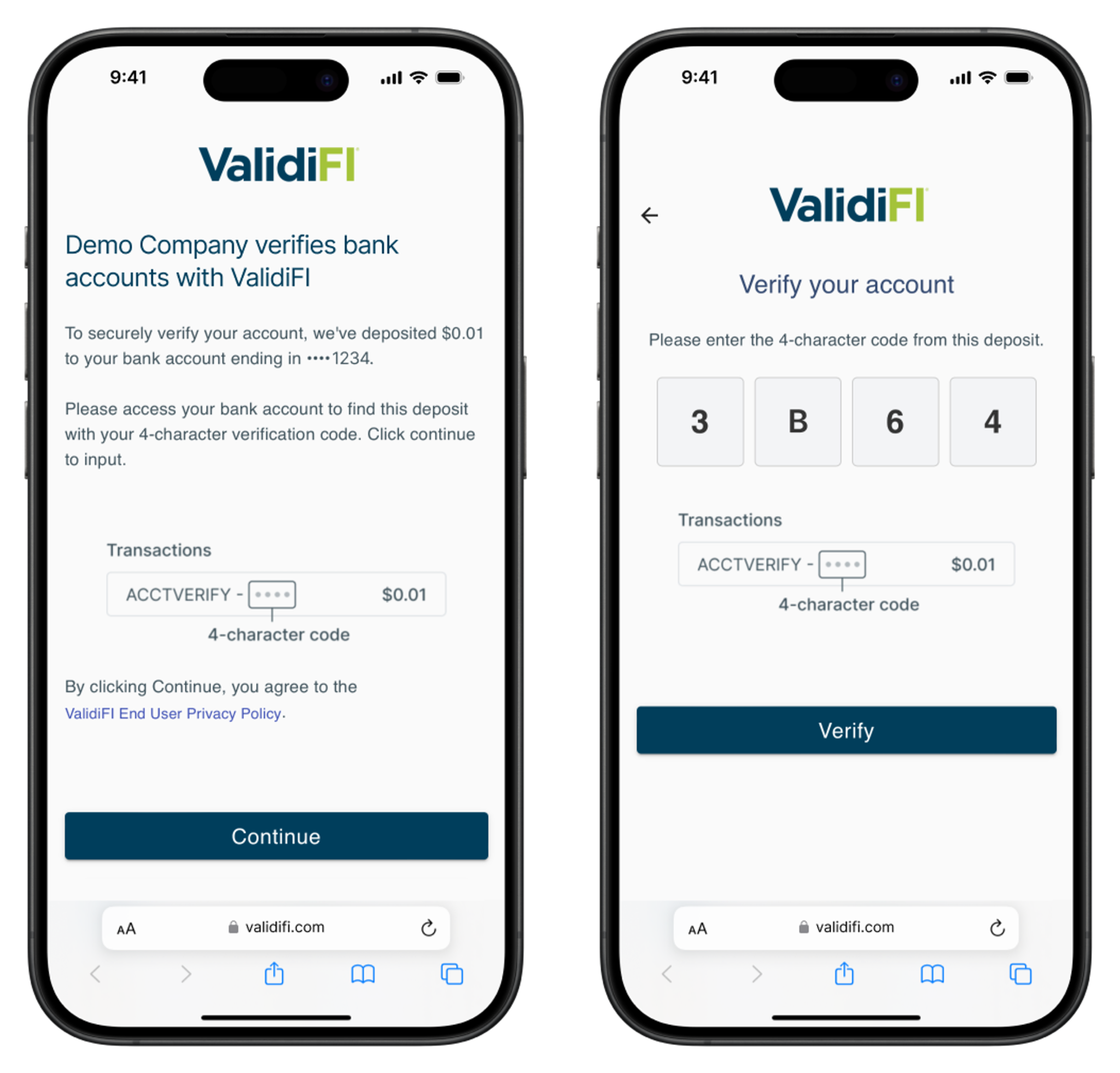Instant microdeposit solution | vAuth